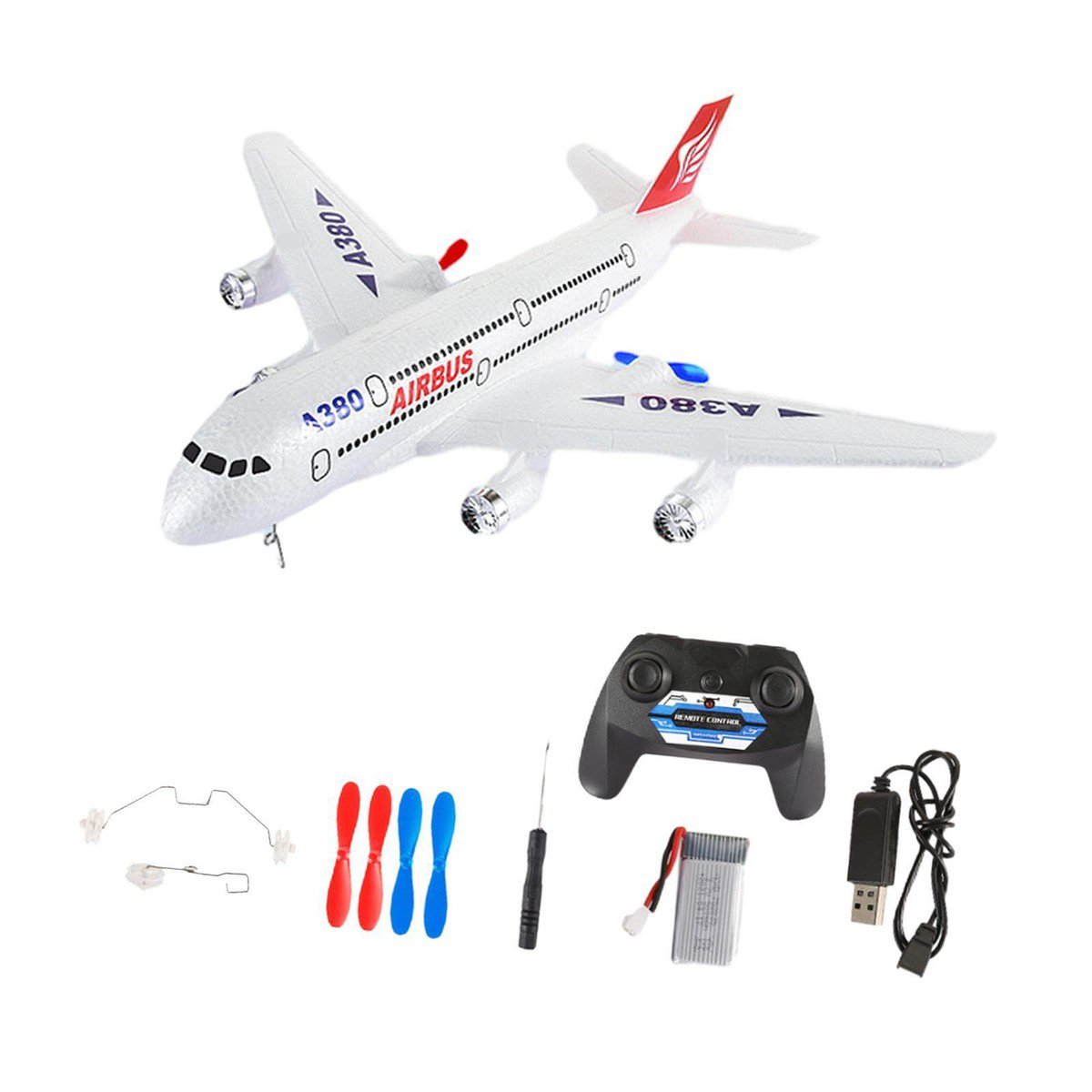 Remote Controlled Airbus A380 Plane Toy – Rechargeable RC Airplane with ...