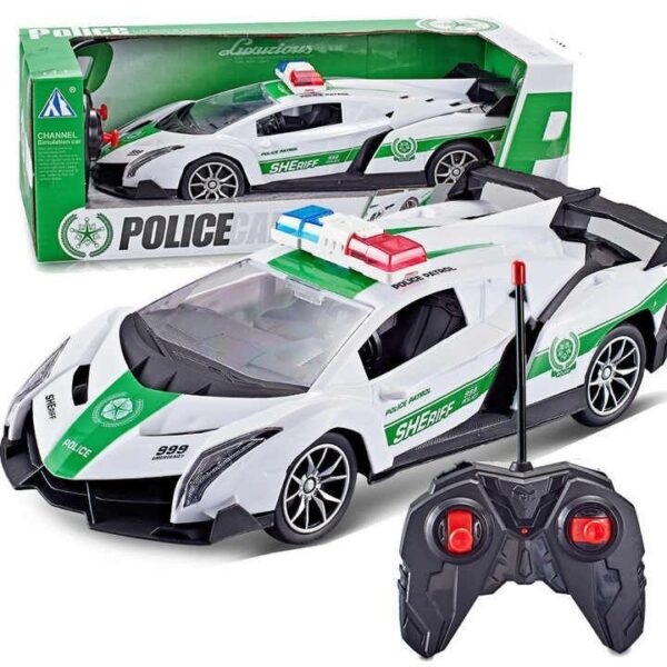High-Speed Futuristic RC Police Supercar – Full-Function Remote Control ...